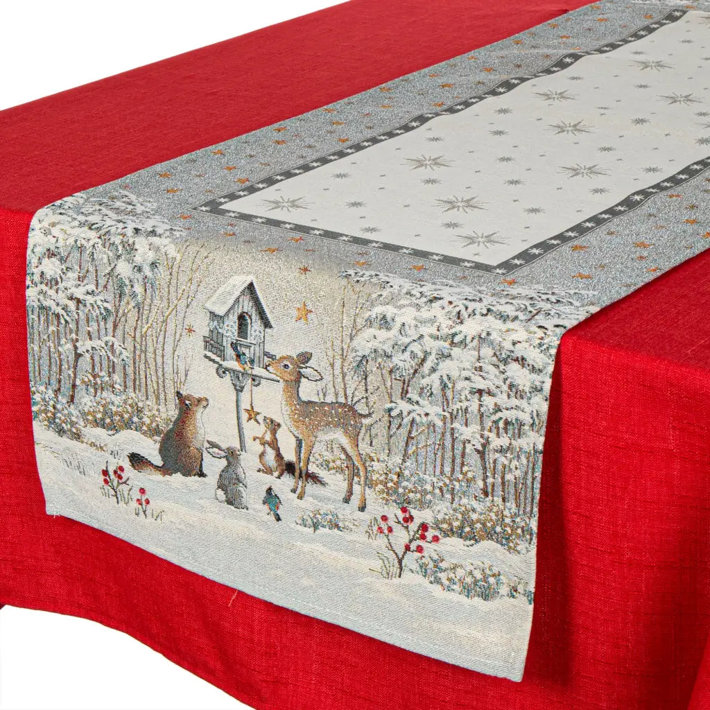 Il maggiolino | runner arredo in gobelin in fantasia natalizia winter ...